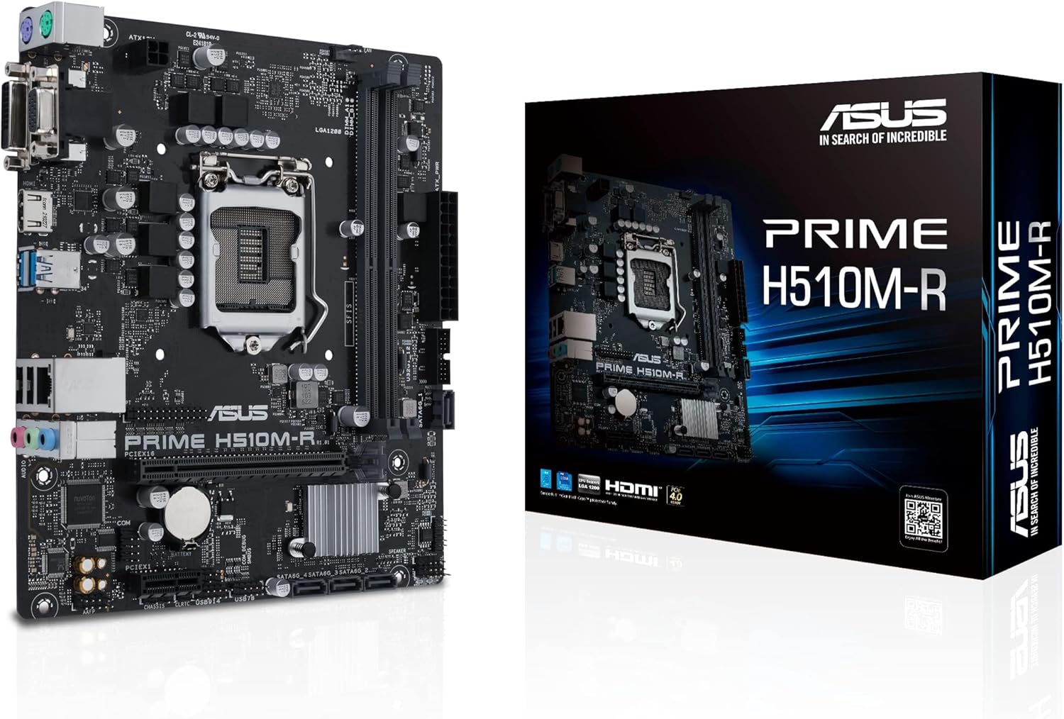 ASUS PRIME H510M-R R2.0-SI Intel H510 LGA 1200 Micro ATX Motherboard ...