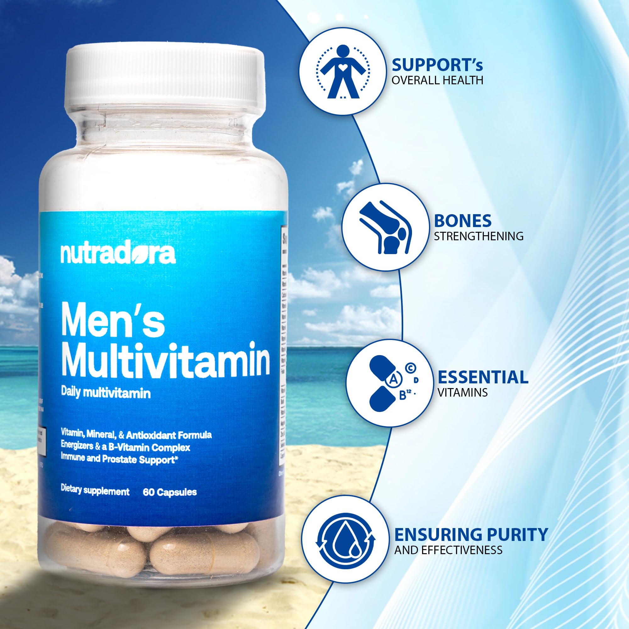 Snapklik.com : Nutradora Multivitamin For Men - Daily Mens Multivitamins & Multiminerals ...