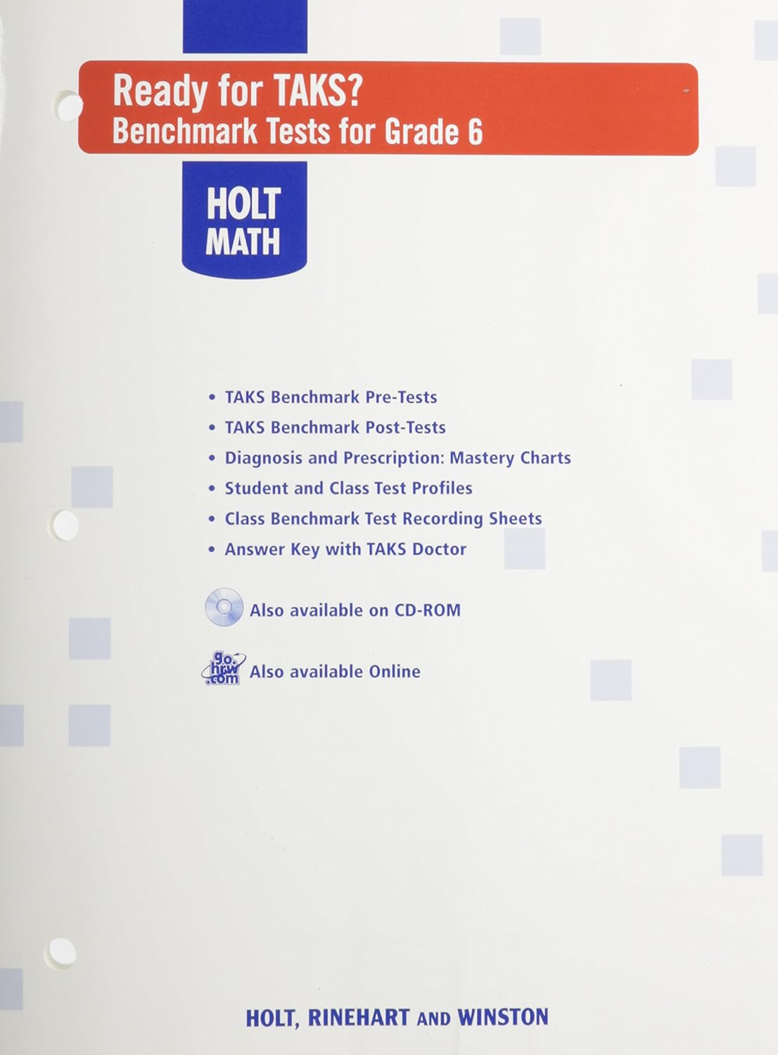 Amazon | Mathematics, Grade 6 Ready for Taks? Benchmark Tests Course 1 ...