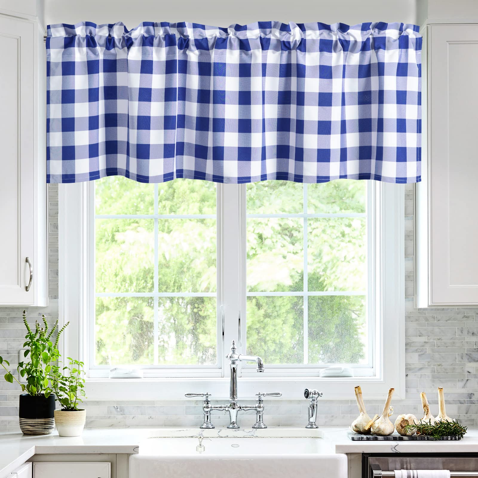 Snapklik.com : Hiasan Buffalo Plaid Curtains Valances For Windows ...
