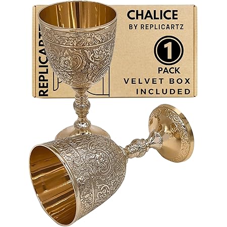 Amazon.com | Godinger Silver Chalice Goblet, 18oz: Goblets: Goblets ...