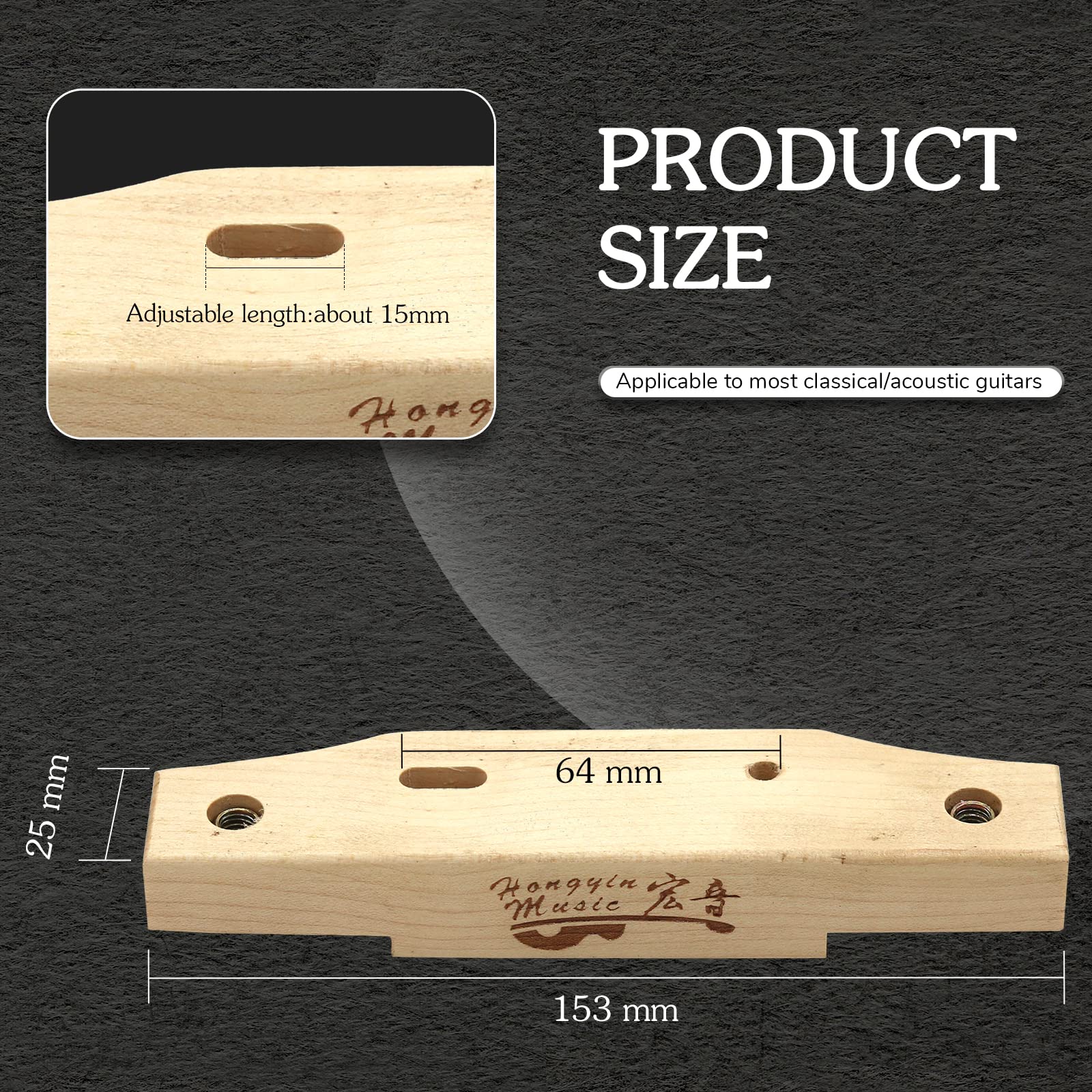 Snapklik.com : Guitar Bridge Clamp, Classical/Acoustic Guitar Fixture ...