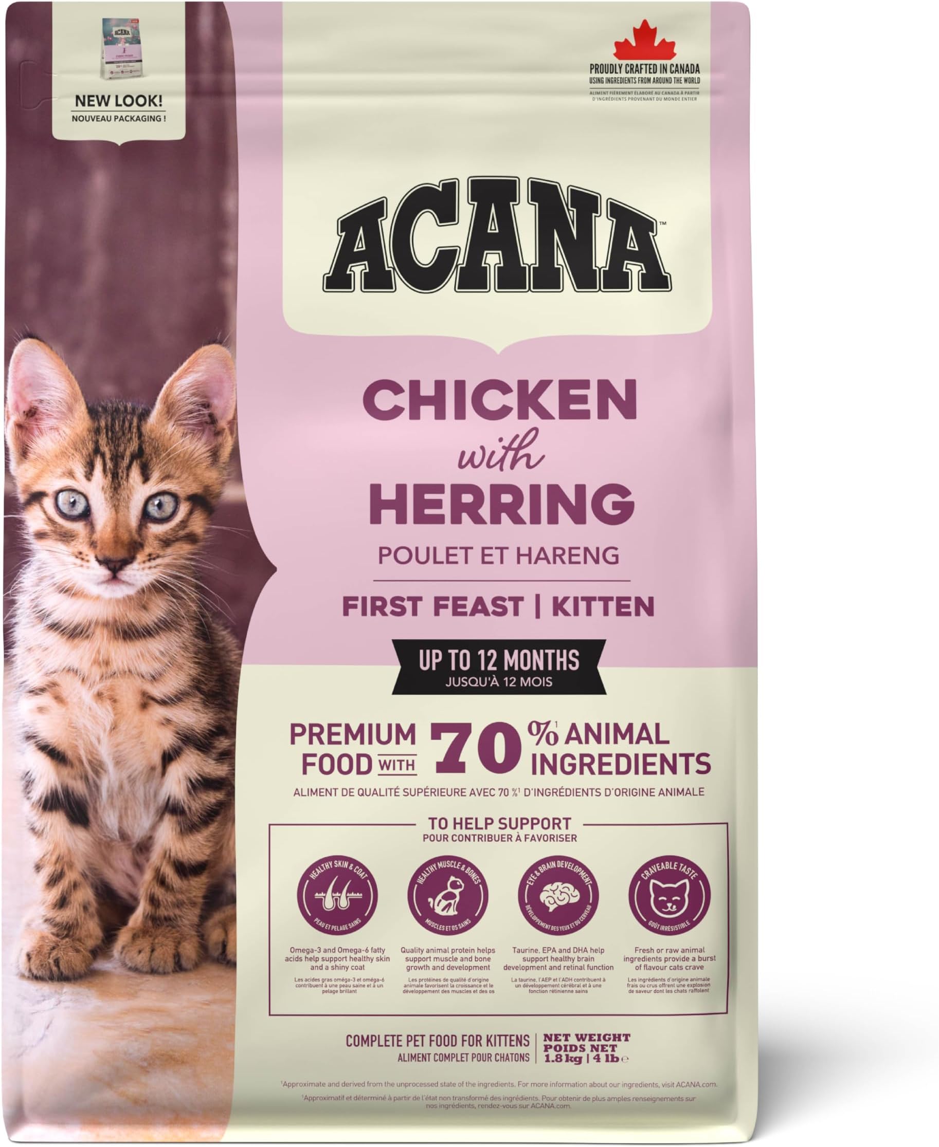 Acana FIRST FEAST KITTEN 1.8KG, White : Amazon.co.uk: Pet Supplies