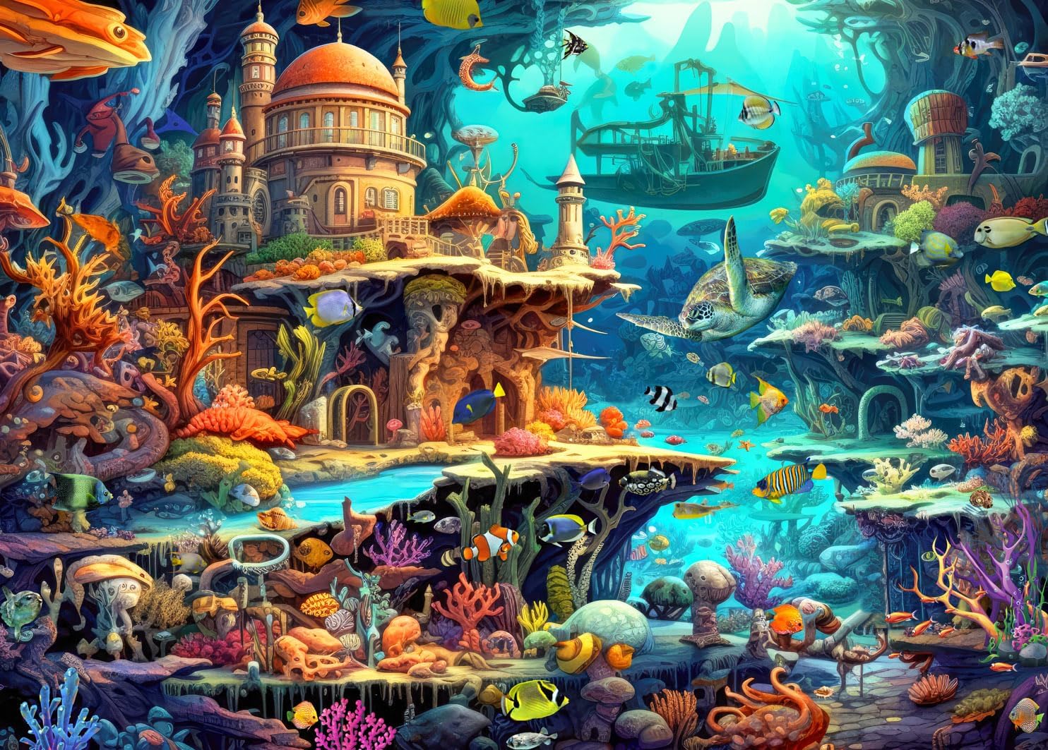 Amazon.com: HUADADA 1000 Piece Puzzles for Adults - Whimsical Undersea ...