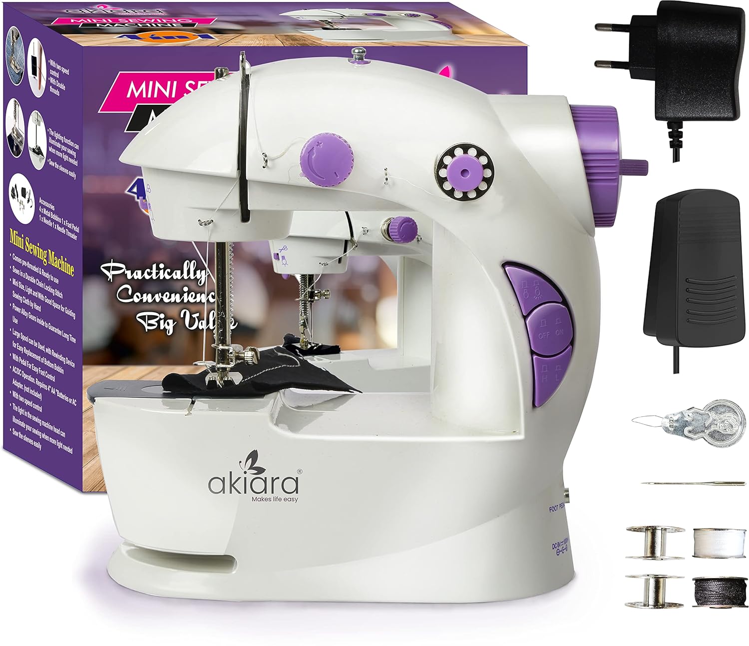 Akiara - Makes Life Easy Tailoring Mini Sewing Machine for Home ...