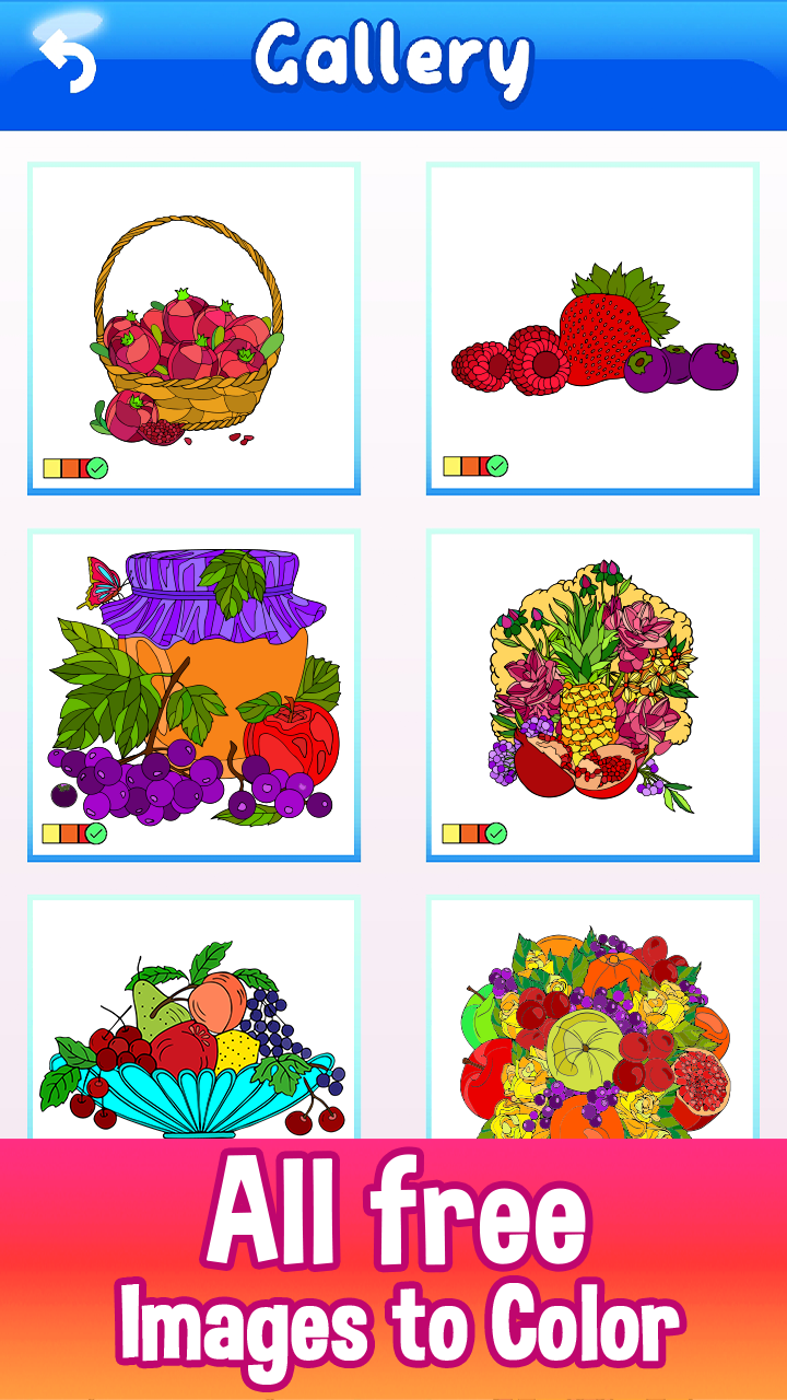 Fruits Color By Number Game - Kids Drawing Coloring Educational ...