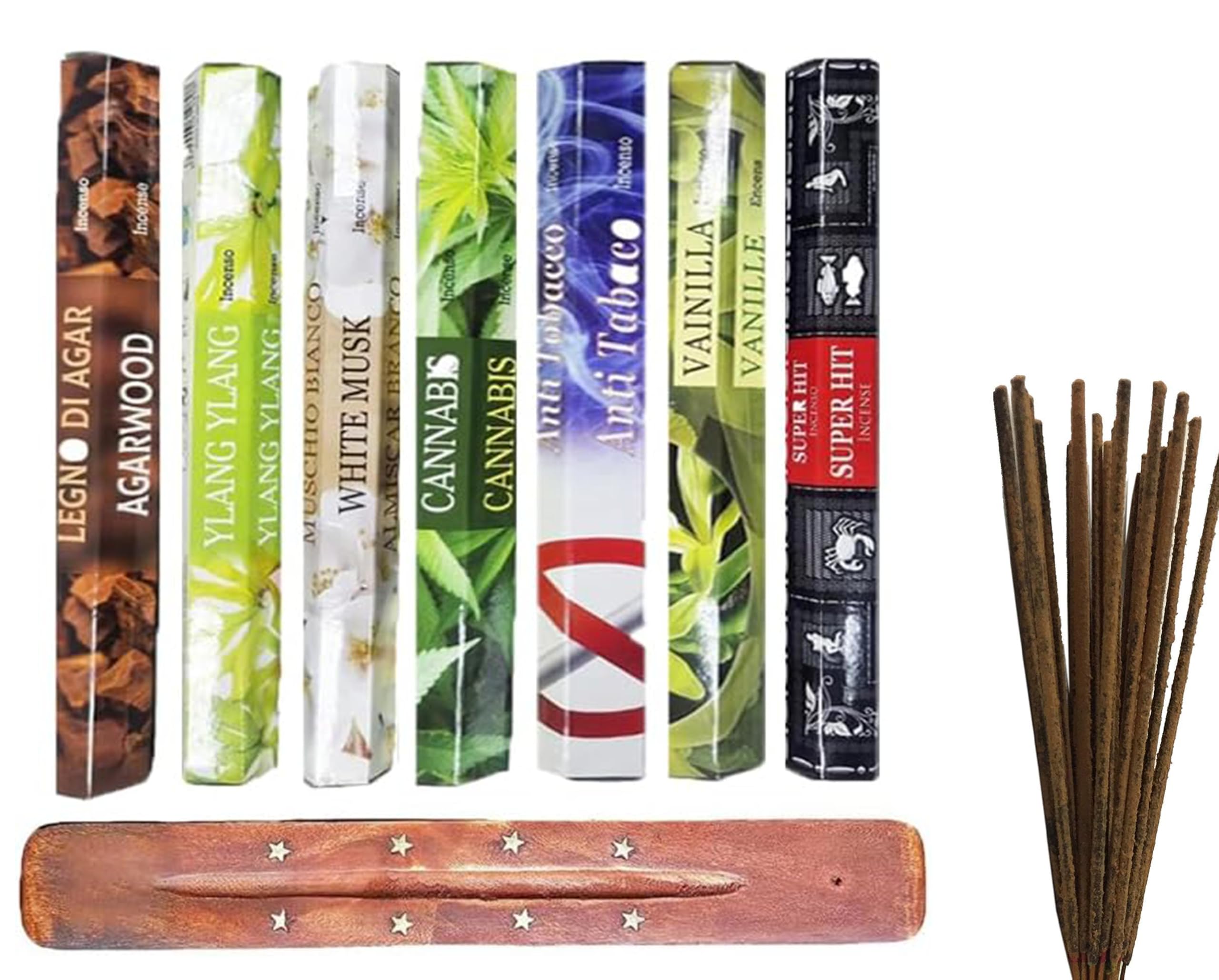 Incense Sticks – 7pack x 20 Sticks |Super Hit, Ylang Ylang, Vainilla ...