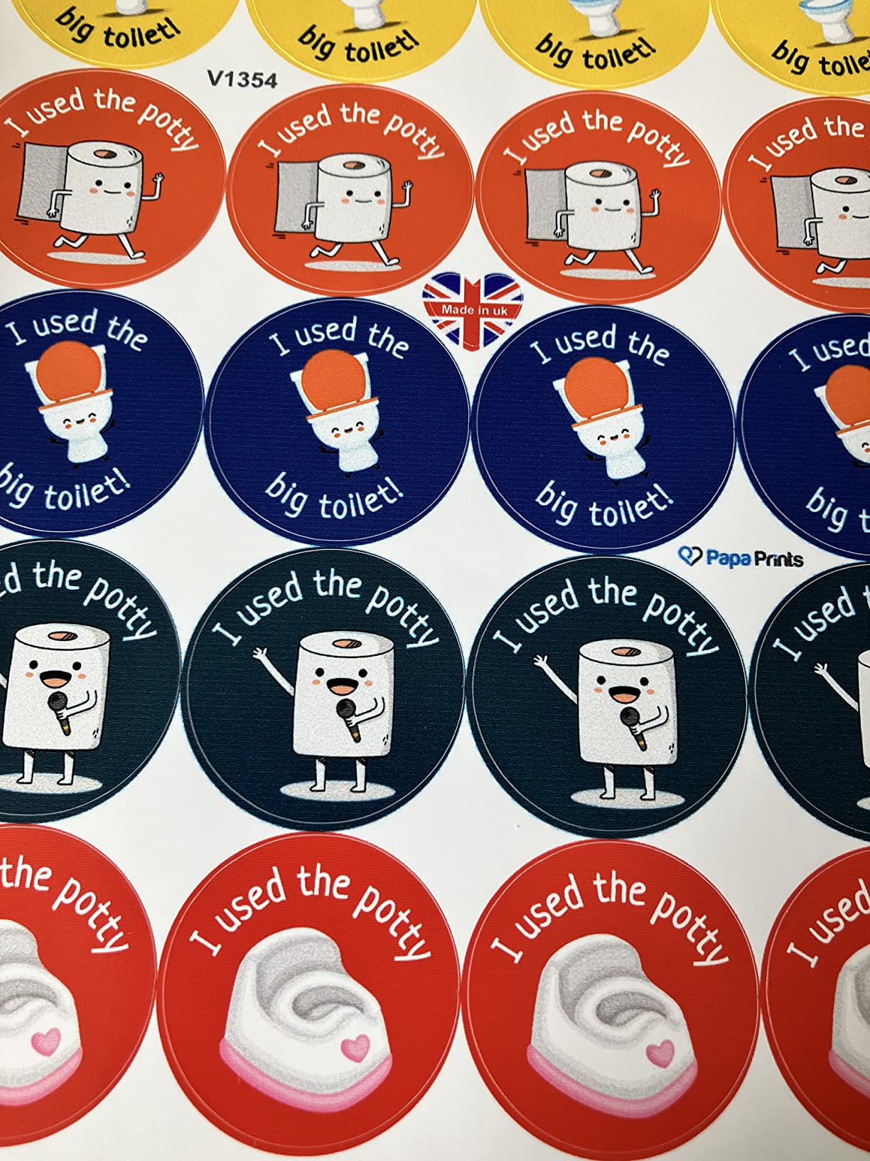 Pack of 120 Potty Training Stickers for Boys, Girls Toddlers (30 mm ...