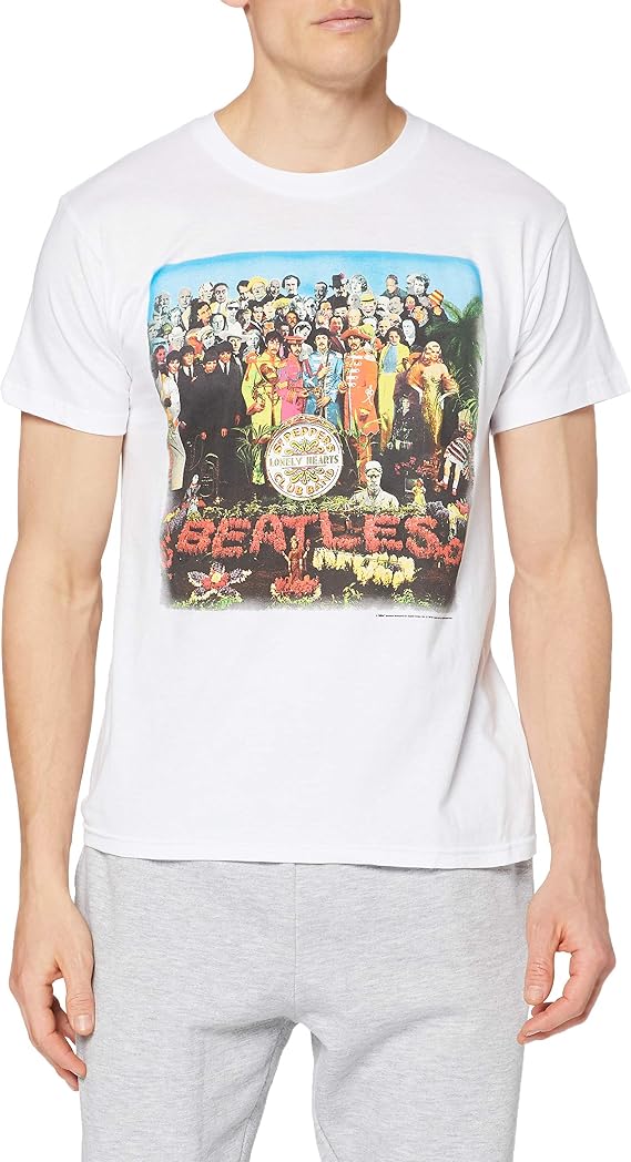 Rockoff Trade Men's Sgt Pepper Vintage Print T-Shirt : Amazon.co.uk ...