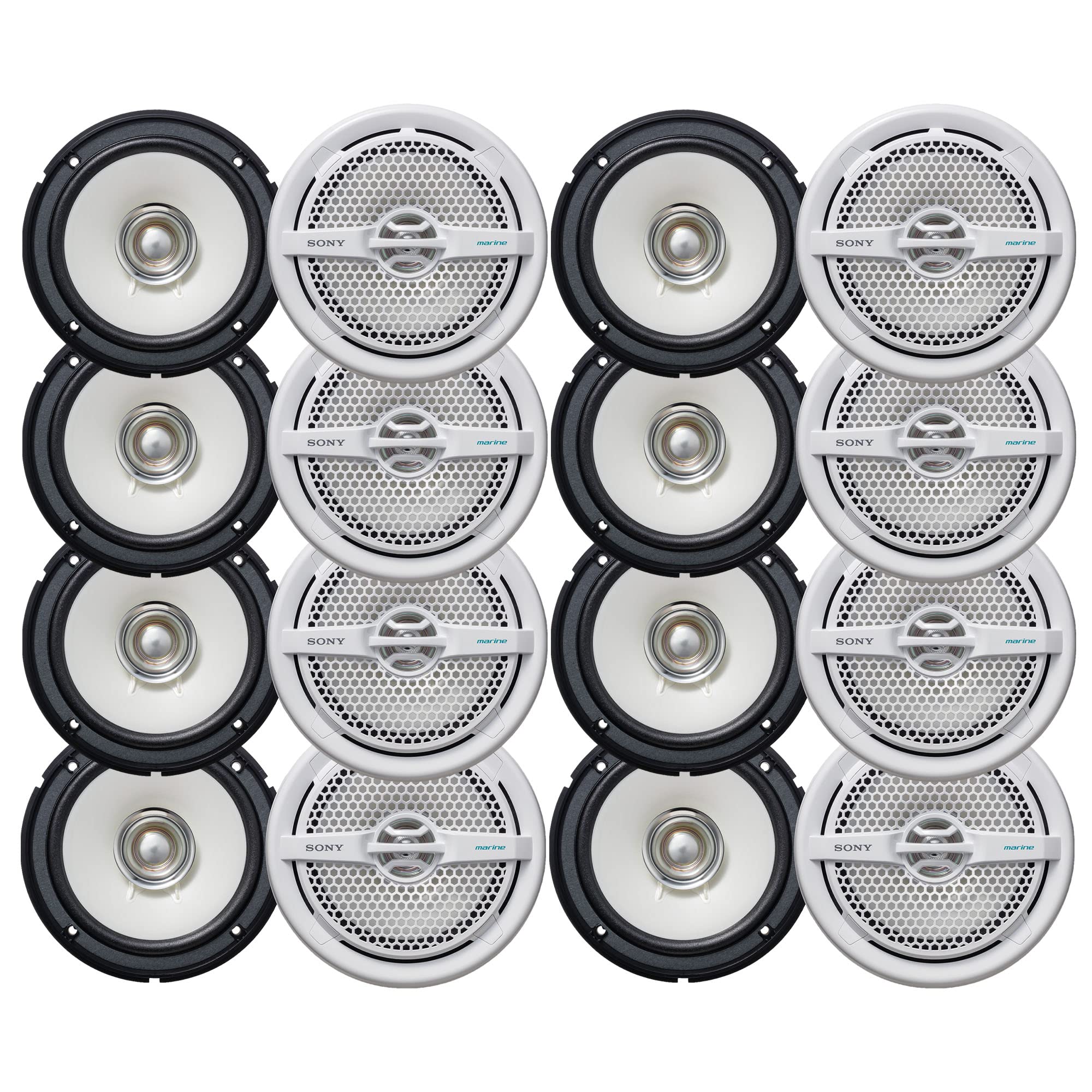 Amazon.com: Sony - Six Pairs of XS-MP1611 6.5 in (16 cm) Dual-Cone ...