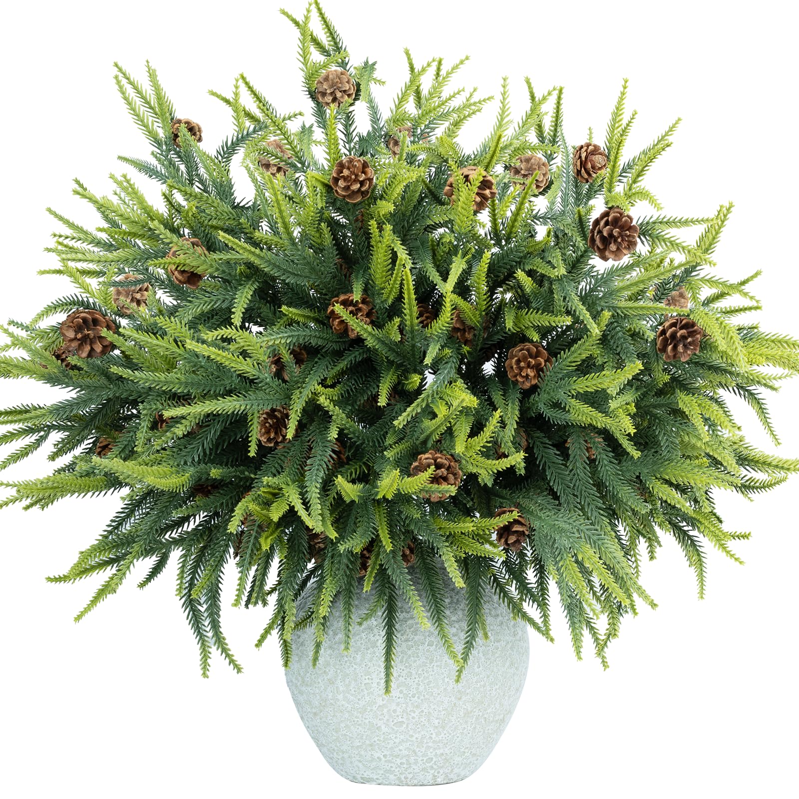 Amazon.com: N&T NIETING 24in Christmas Norfolk Pine Stems Real Touch ...