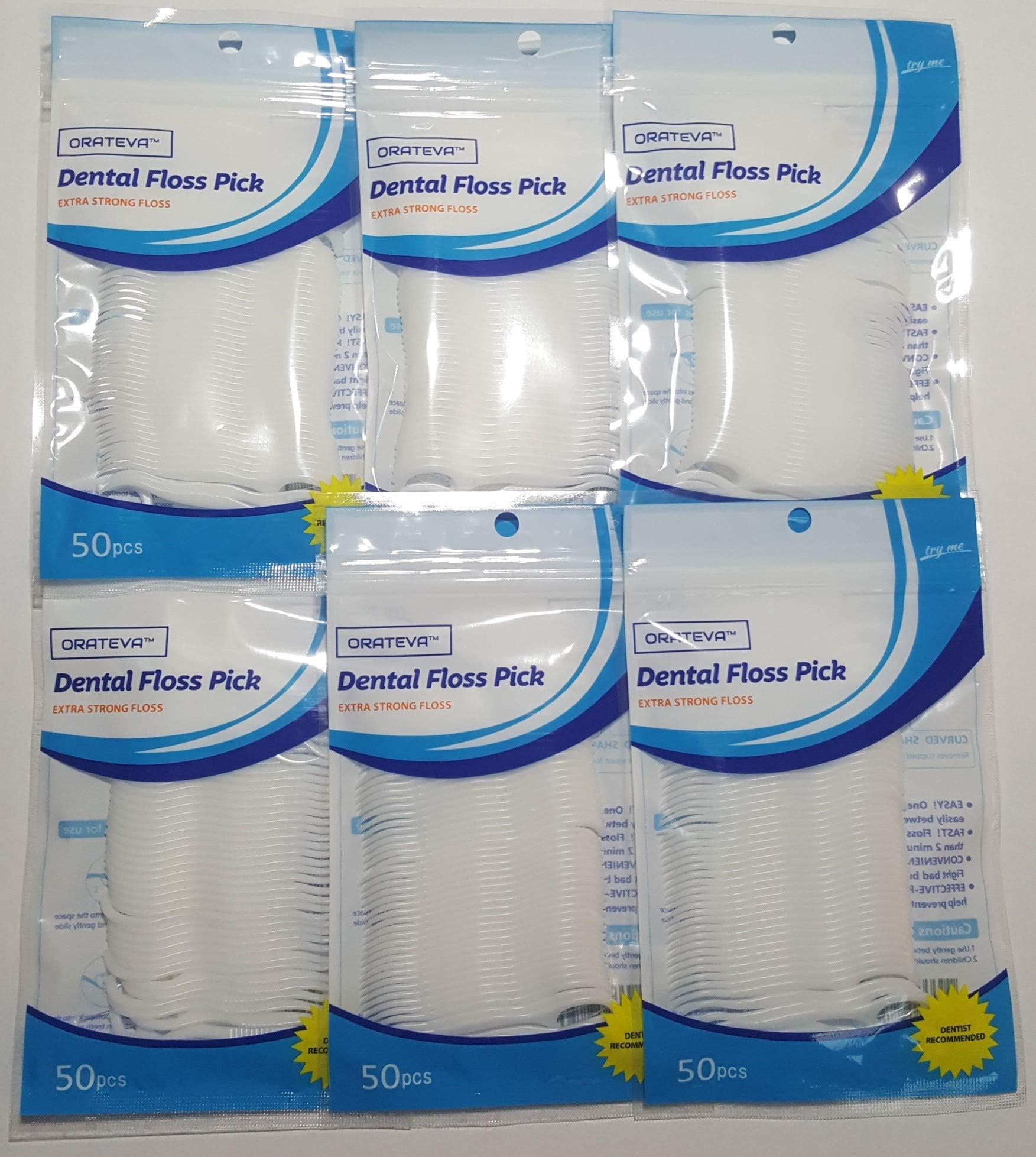 Amazon.com : QUALIALL Dental Floss Picks - 4 Packs, 108pcs/bag, Bulk ...