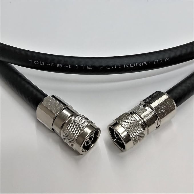 Amazon | フジクラ 10DFB(10D-FB)-LITE 25m 両端NP接栓付 中継ケーブル 50Ω無線用同軸ケーブル 黒色 1本 10dfb 10d-fb F10FL-25WN ...
