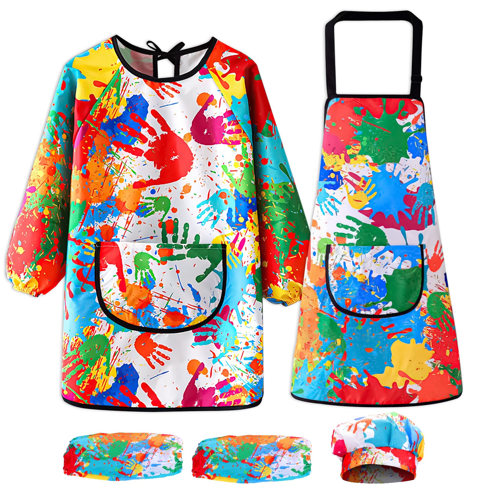 AEGTVA Delantal de Pintura para Niños - Set of 5 Impermeables Batas de ...