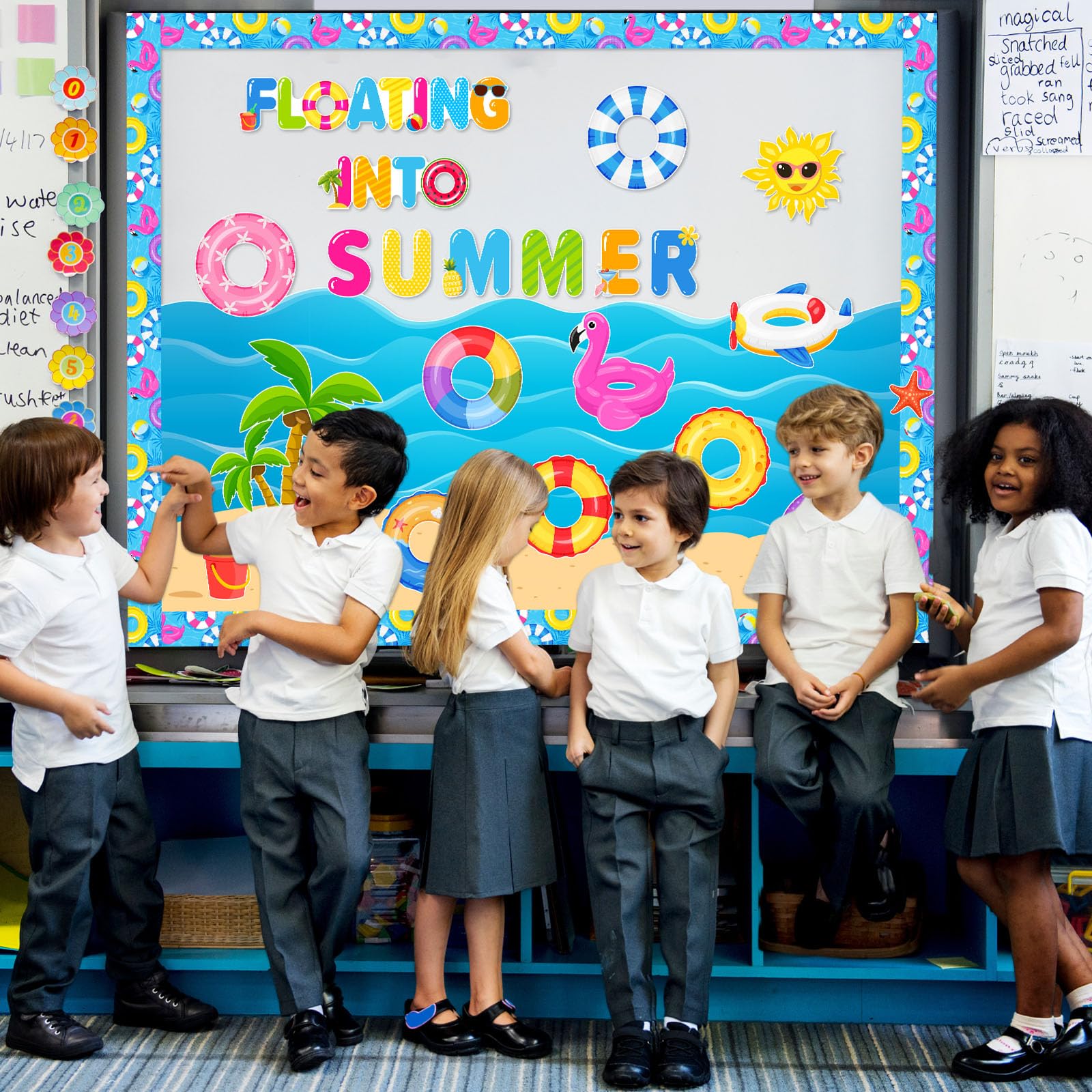 Snapklik.com : Pasimy Summer Bulletin Board Decorations Set Beach ...