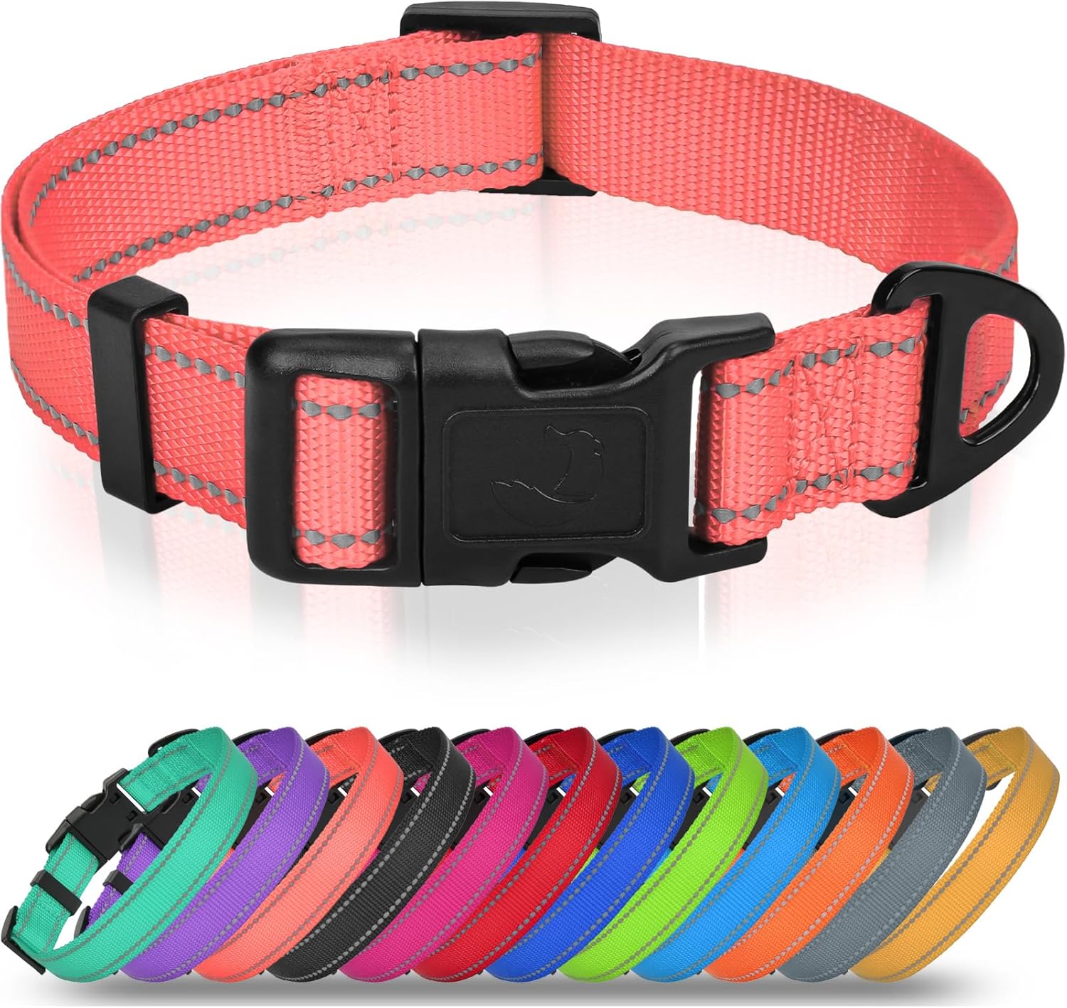 Amazon.com : Joytale Small Dog Collar, Reflective and Adjustable Nylon ...