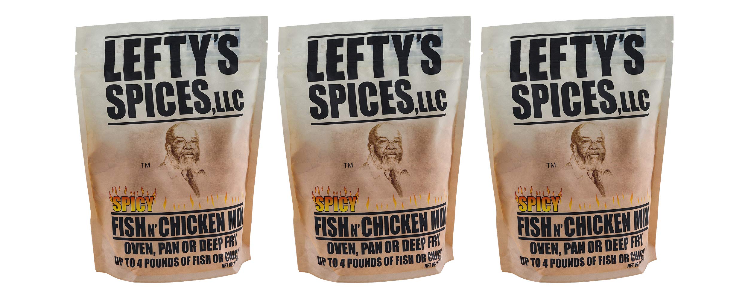 Amazon.com : Lefty's Spices Fish N' Chicken Mix for Oven, Pan or Deep ...