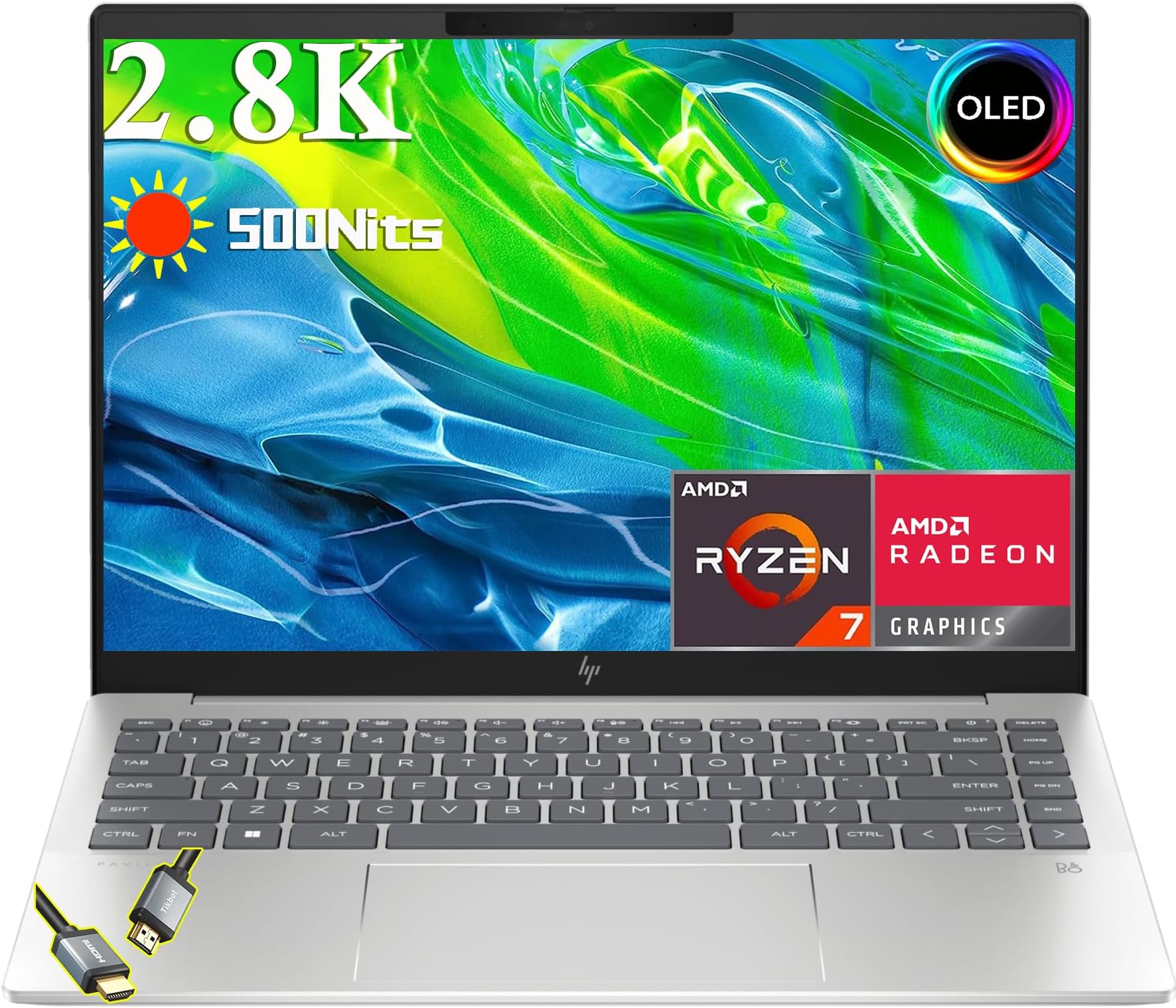 Amazon.com: HP Pavilion Plus 14" OLED 2.8k (2880 x 1800) 120Hz Laptop ...