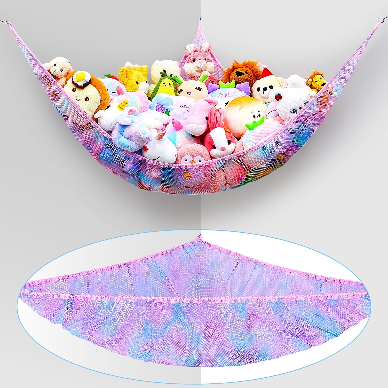 Amazon.com: 2 Pieces Stuffed Toy Chain Hanging Stuffed Animal Storage ...