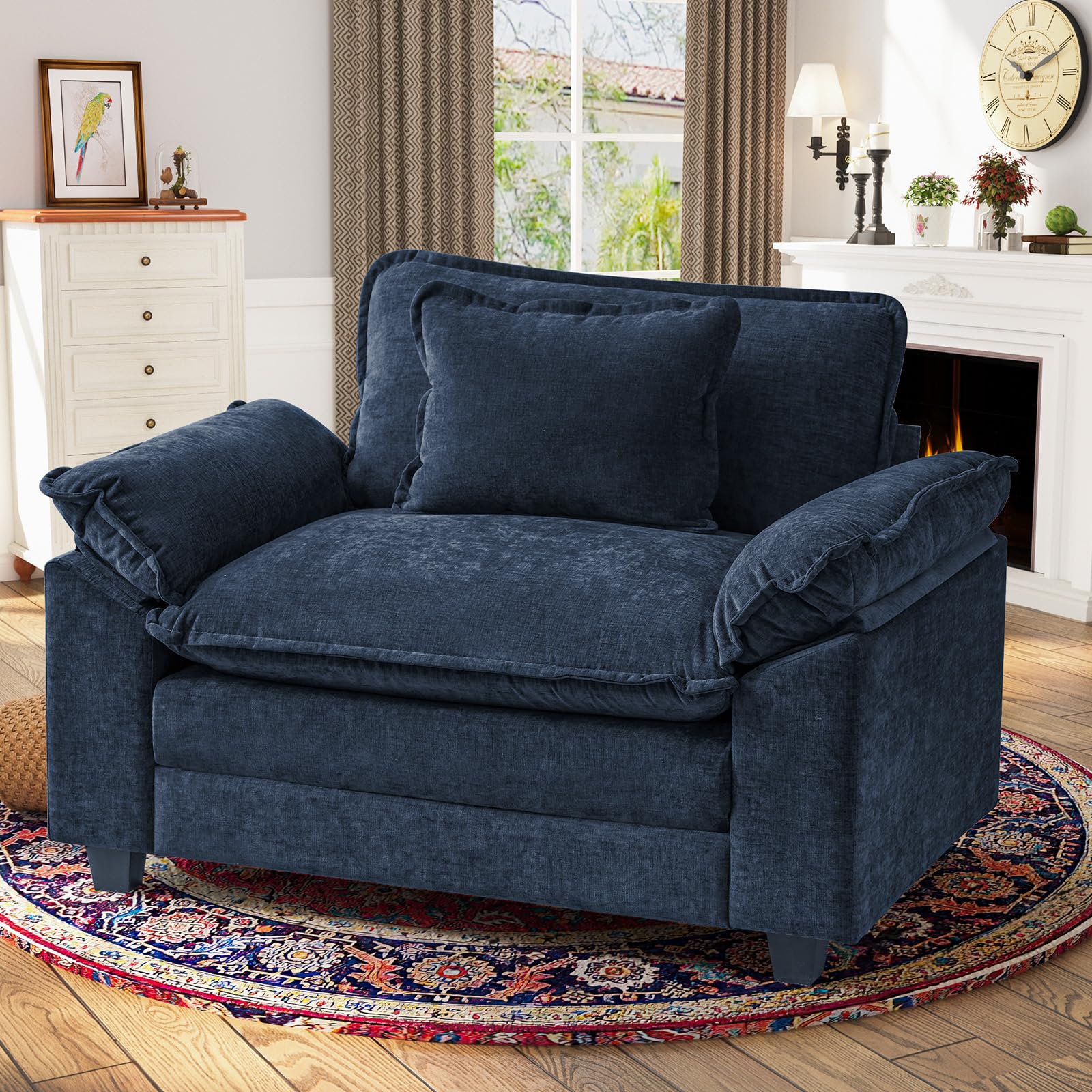 Amazon.com: CDCASA Oversized Accent Chair, Chenille Comfy Single Sofa ...