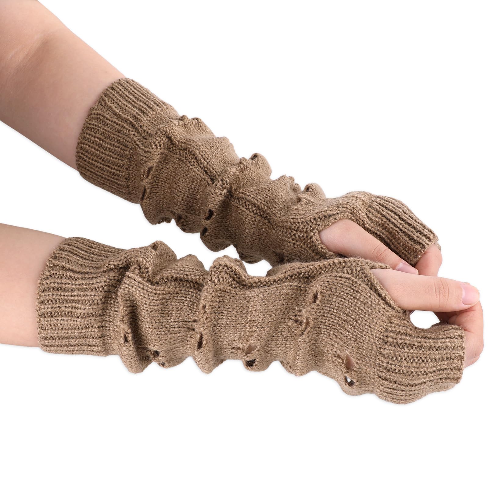 Amazon.com: Bewudy Grunge Gloves, Khaki Arm Gloves Fairy Grunge ...