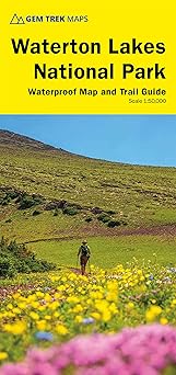 Waterton Lakes National Park Map | Gem Trek Maps: Gem Trek Maps ...