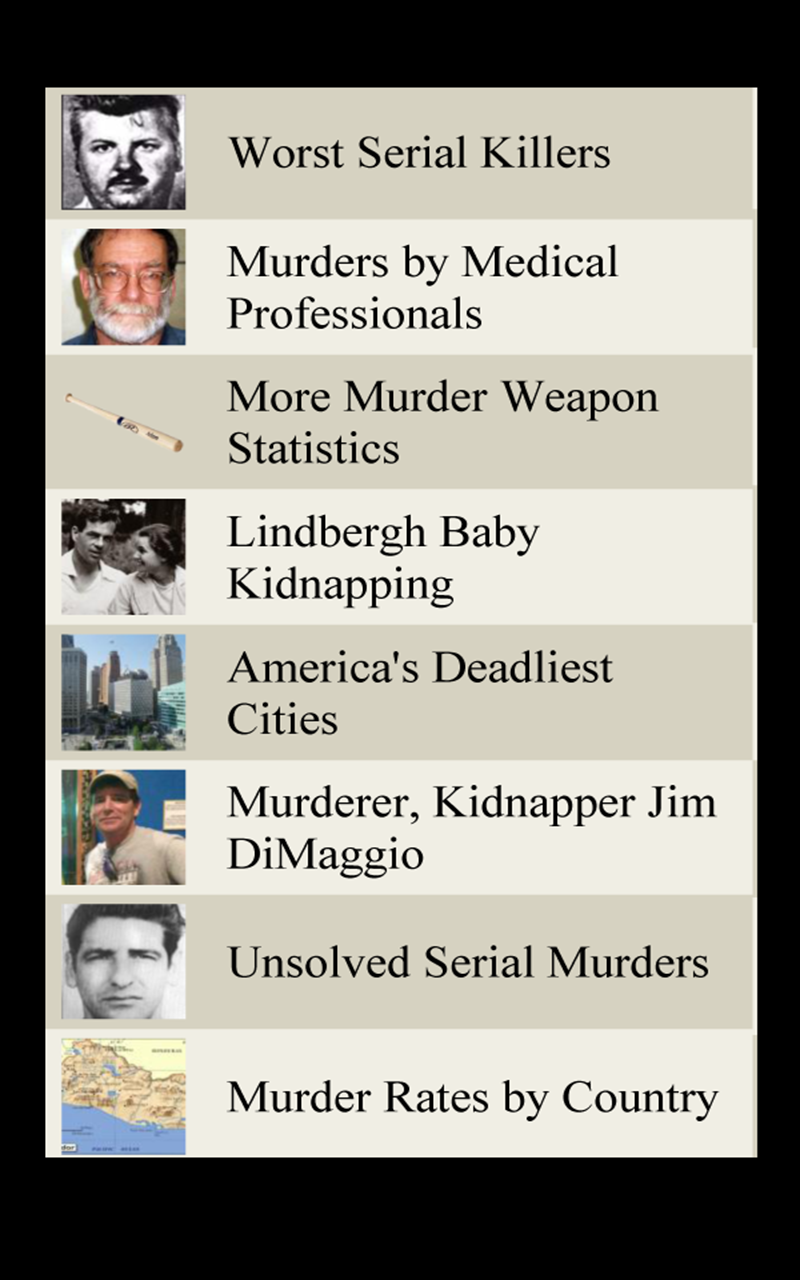 Murder Lists - App on Amazon Appstore