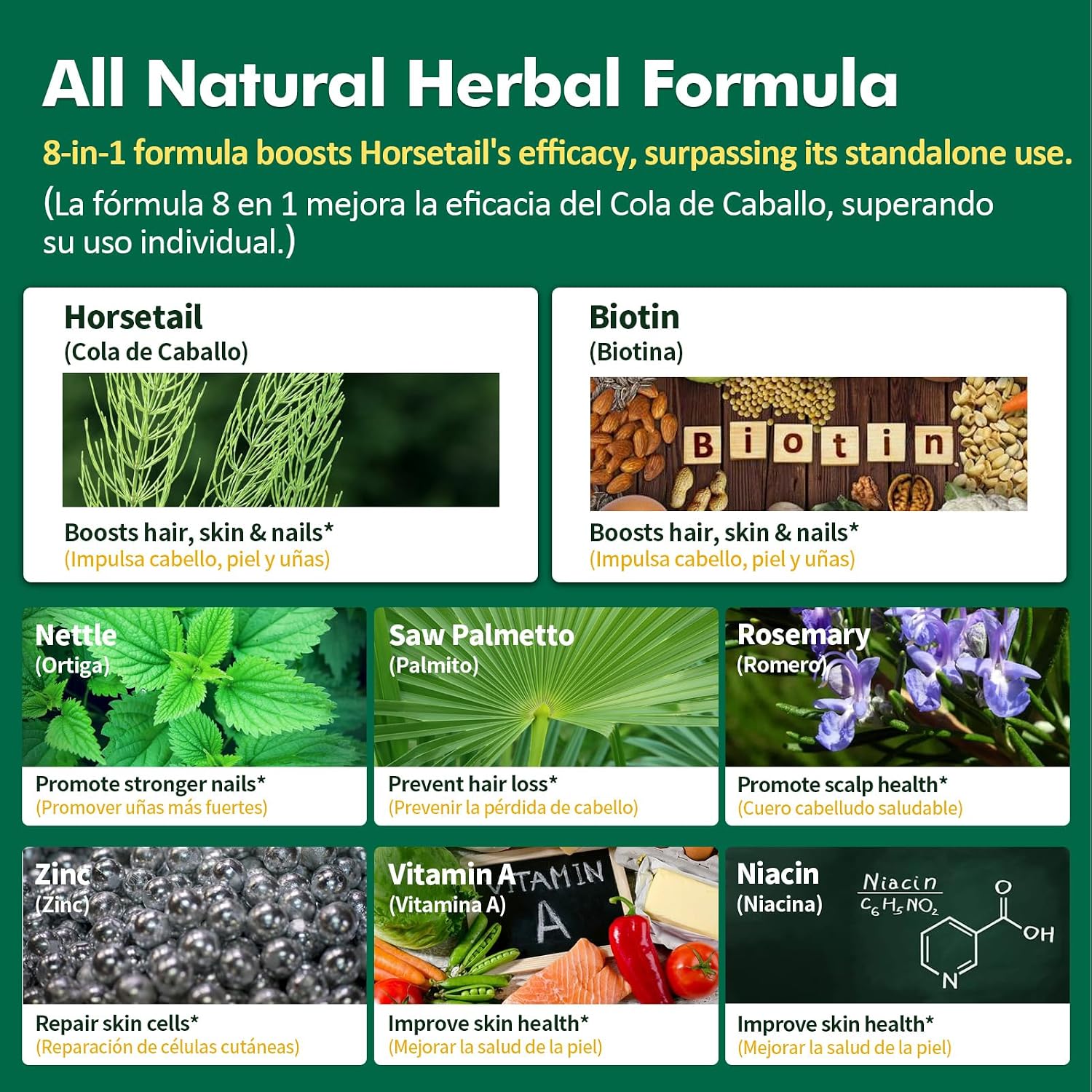 Horsetail Hair, Skin & Nail Liquid Drops, Cola de Philippines | Ubuy