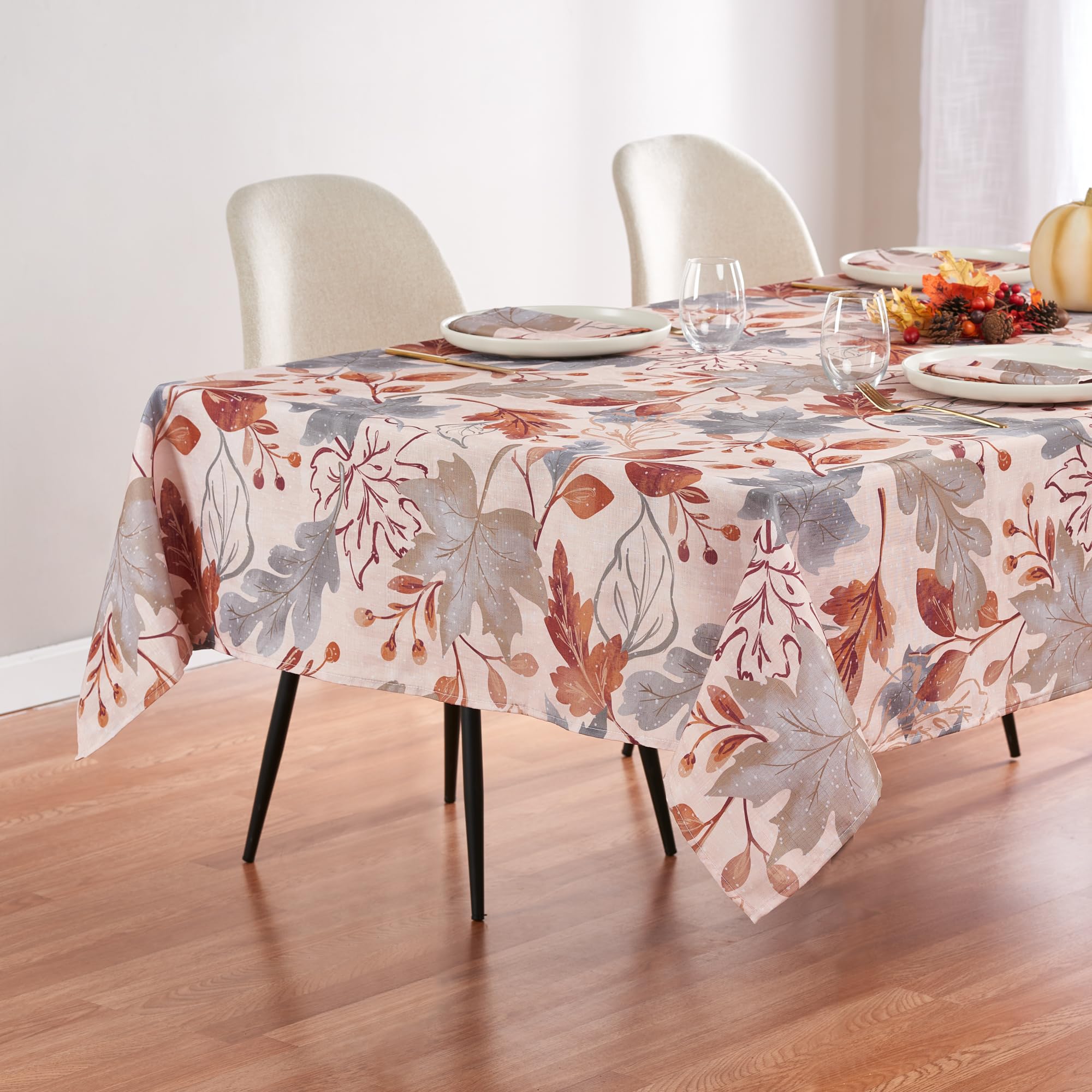 Amazon.com: Kadut Thanksgiving Tablecloth, Autumn Leaves, Fall ...