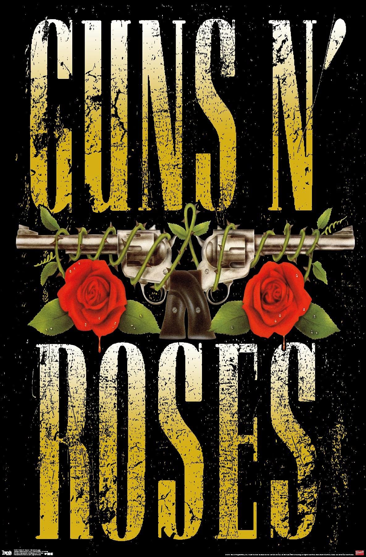 Amazon.com: POSTER STOP ONLINE Guns N Roses - Music Poster (Logo) (Size ...