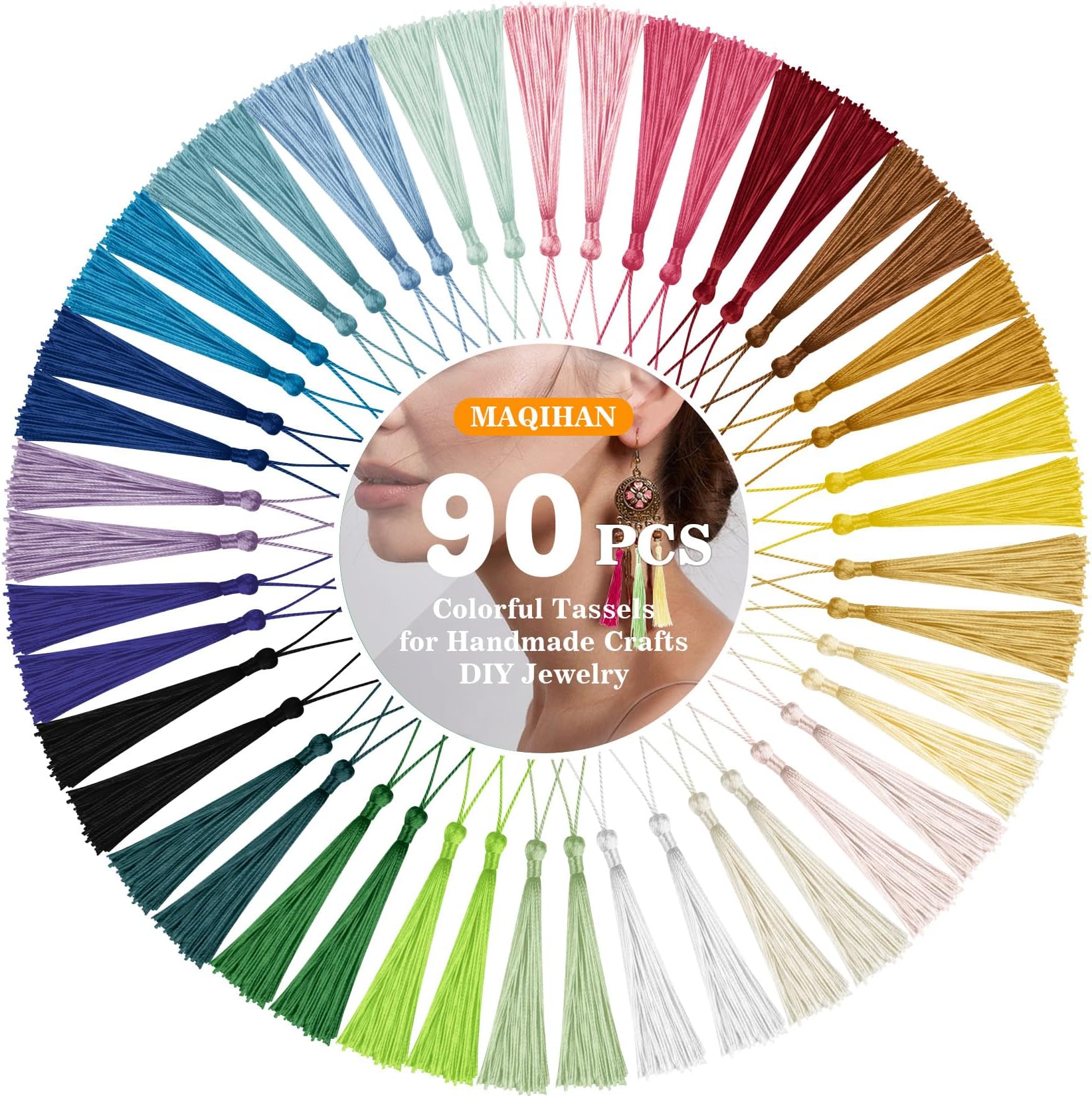 Amazon.com: 12 Pcs Silky Craft Tassels Bookmark Tassels Handmade Tassel ...