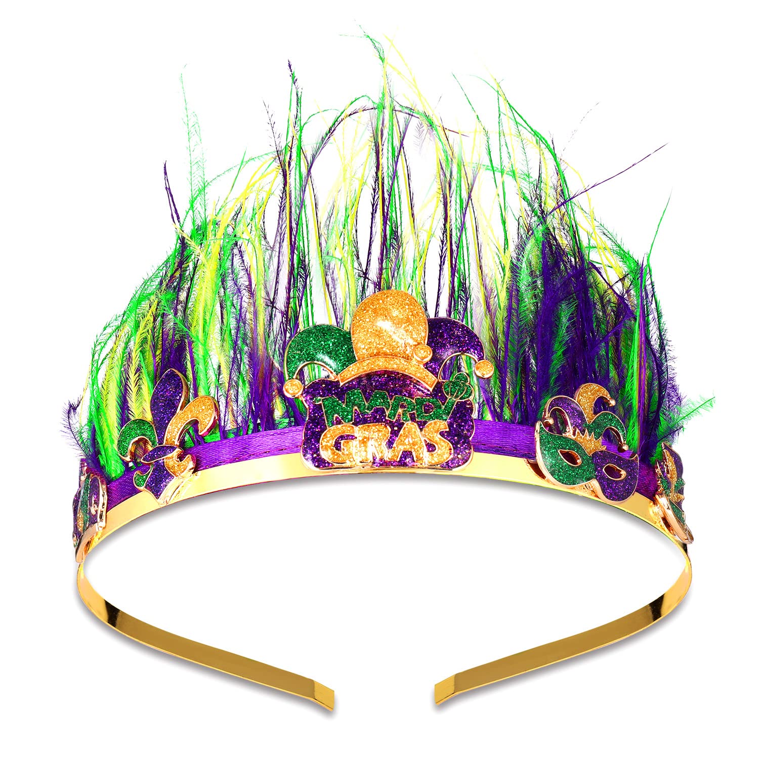 Amazon.com: NVENF Mardi Gras Headbands for Women, Mardi Gras ...