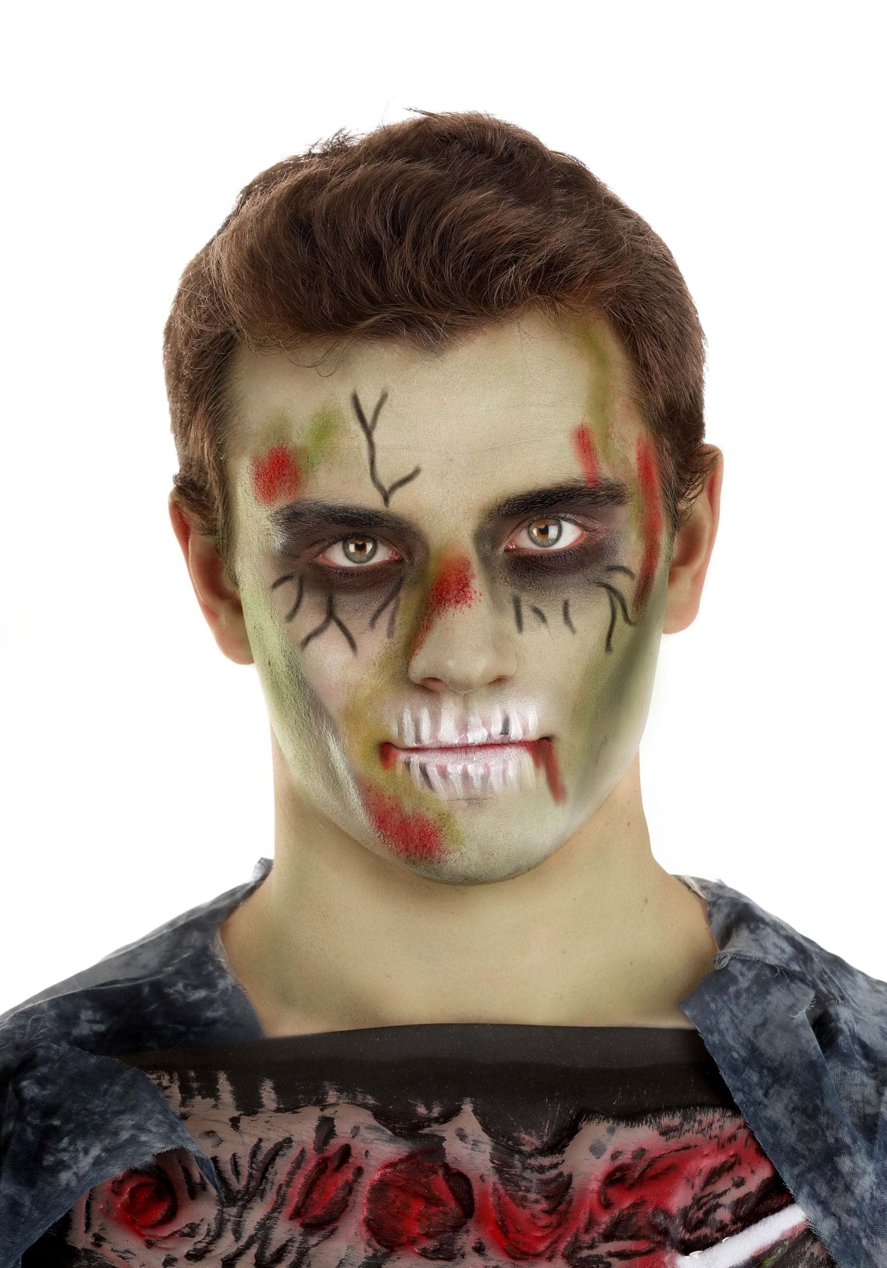 Amazon.com: Fun Costumes Rotting Zombie Makeup Kit, Cream Makeup ...