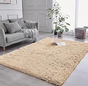 AMEHA Rugs Living Room Large 160x230 cm - Beige Area Rugs for Bedroom ...
