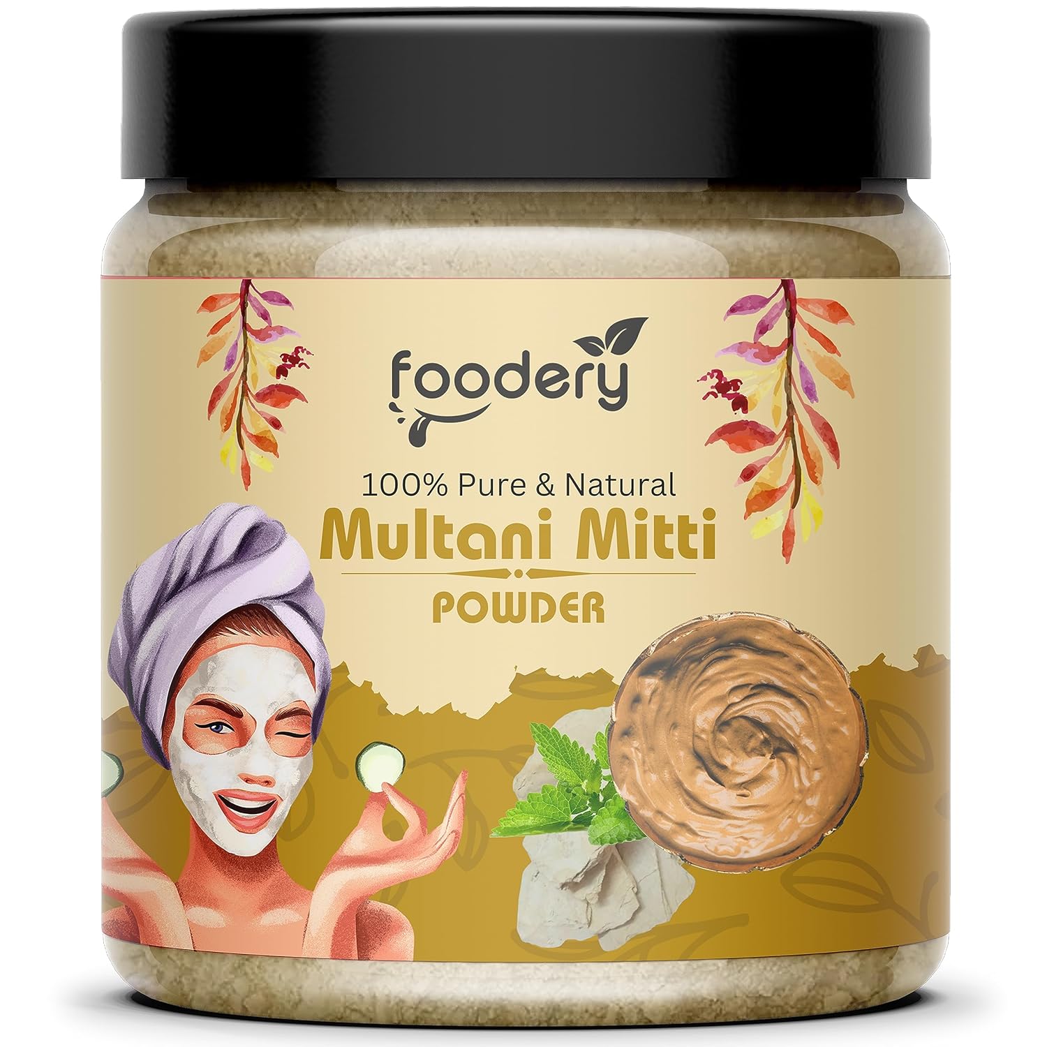 Foodery Pure Multani Mitti Powder (Fuller's Earth) Skin Face Clays ...
