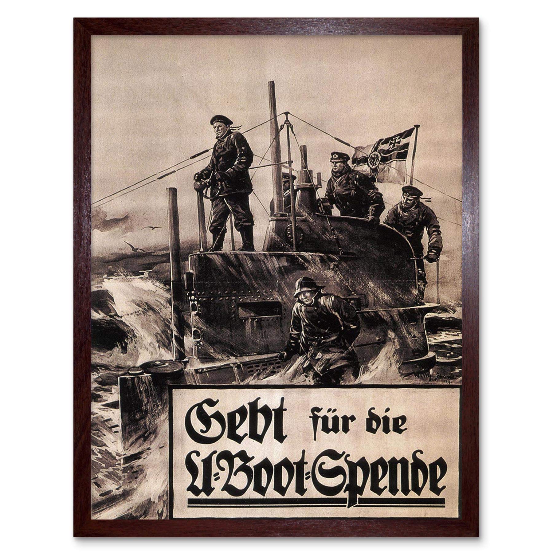 U Boat Ww1 Poster 299 World War One German U Boat Stock Photos,