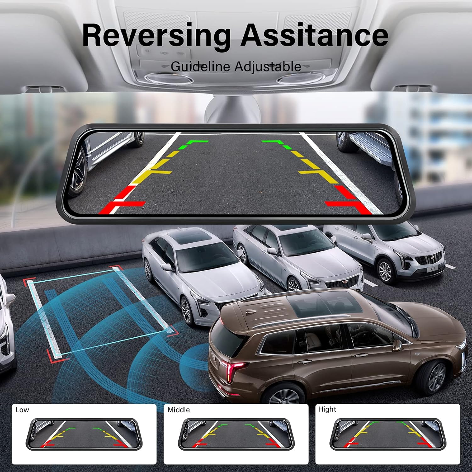 Buy Upgraded UHD 4K Mirror Dash Cam Rear View Mirror Camera Rearview ...