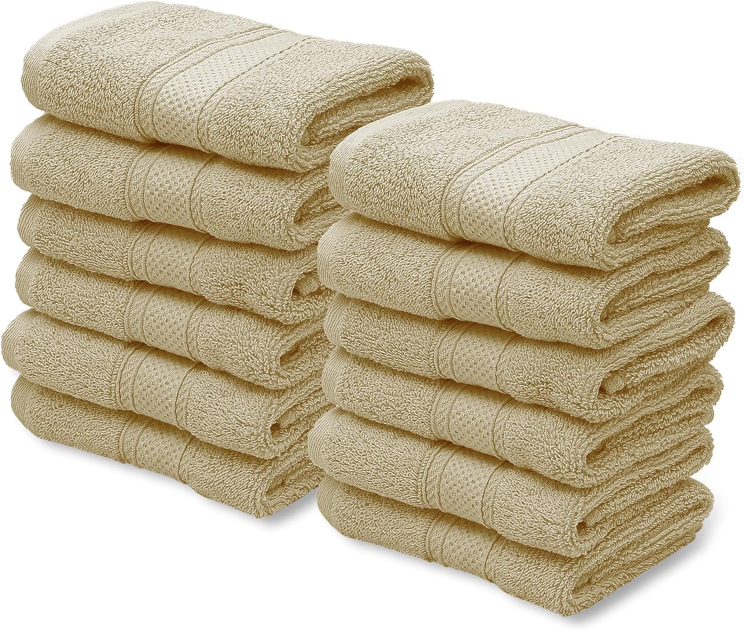 Amazon.com: MoNiBloom 12-Piece 100% Cotton Face Wash Cloth Set for ...