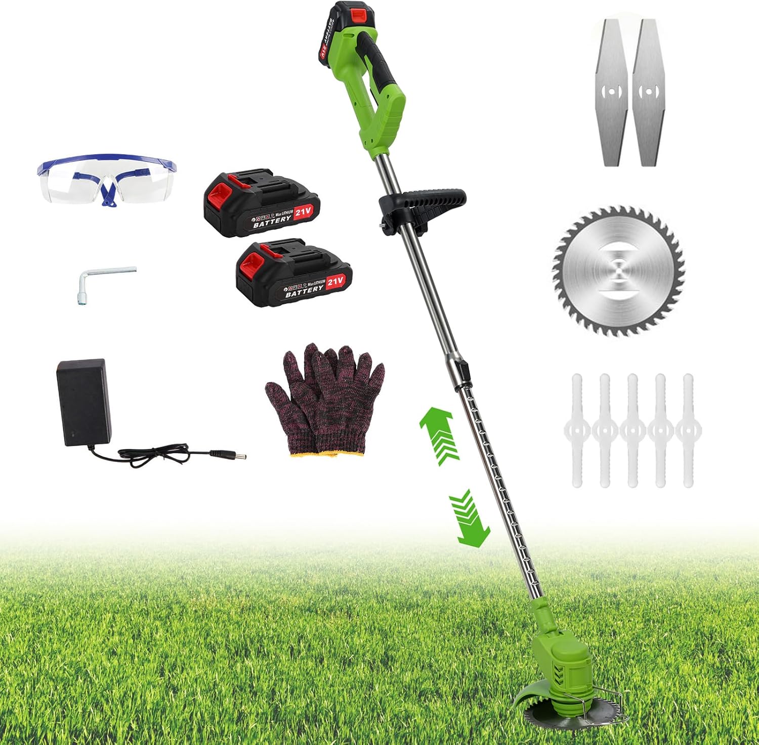 Amazon.com : Cordless Weed Wacker,6 Inch Electric Weed Eater,21V String ...