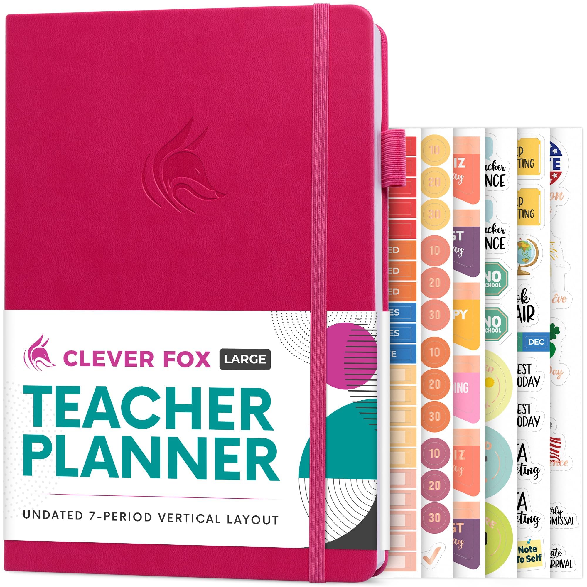 Amazon.com : Clever Fox Teacher Planner – School Year Planner with ...