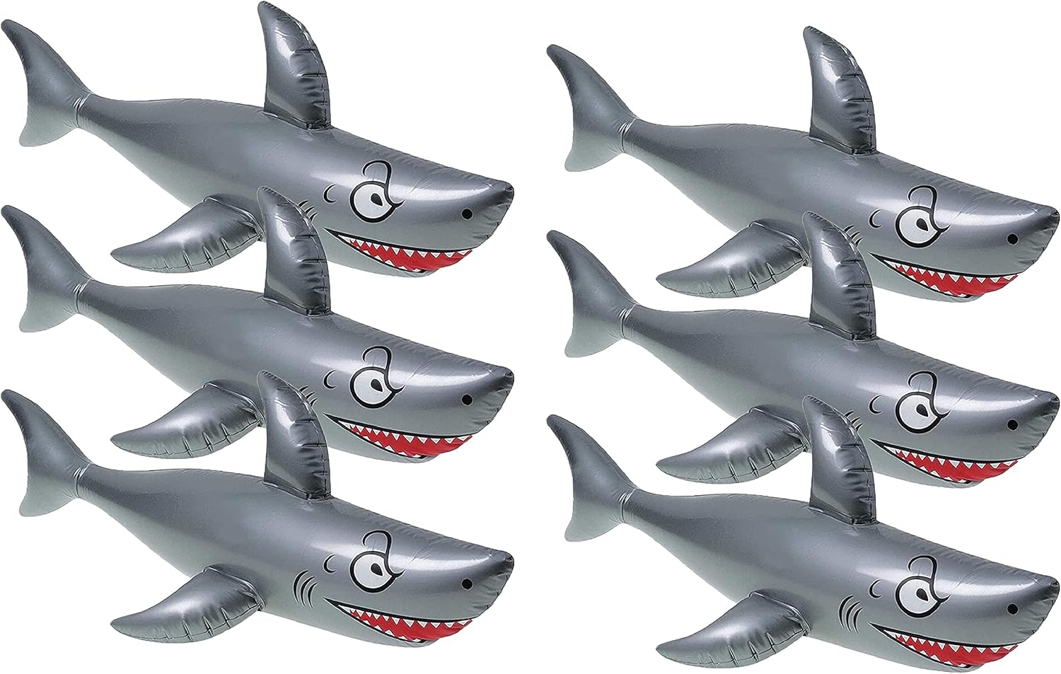 Amazon.com: Huge 40" Inflatable Realistic Great White Sharks (Pack ...