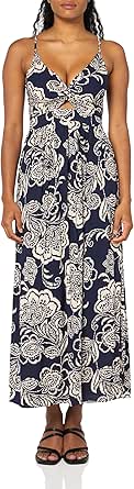 Angie Women's Printed Twist Front Cutout Maxi Dress at Amazon Women’s ...