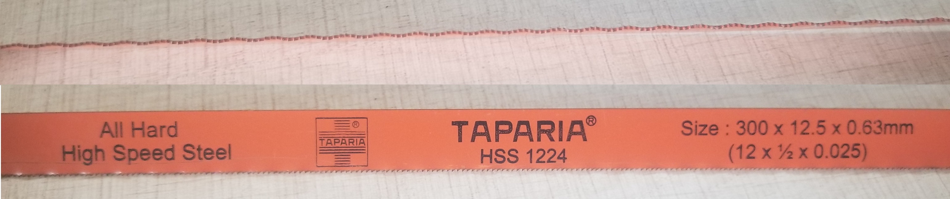 Taparia HSS 1224 Steel 24 TPI Hacksaw Blade (Orange) : Amazon.in: Home ...