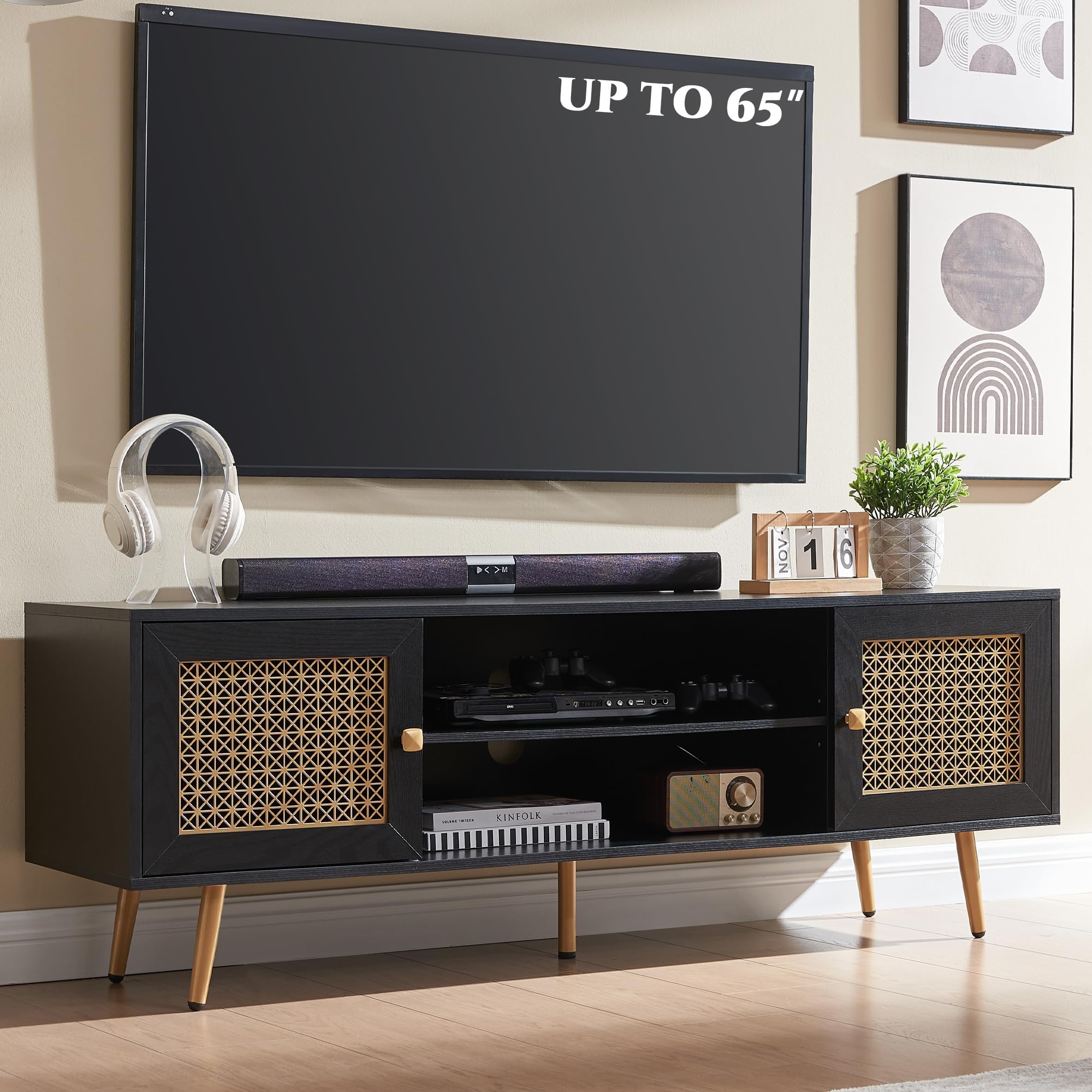 Amazon.com: Janmer Home Mid Century Modern TV Stand for 55/60/65 Inch ...