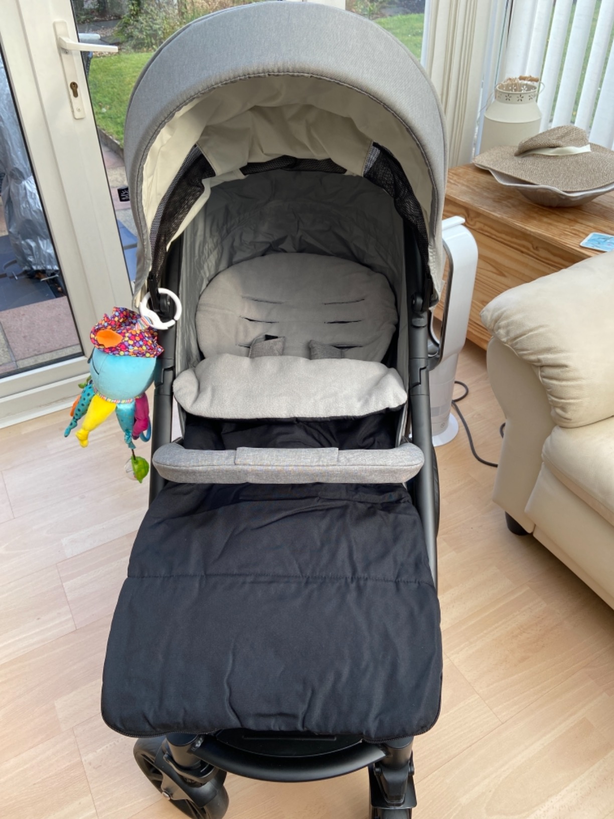 Premium Footmuff/Cosy Toes Compatible with Joie Litetrax - Dolphin Grey ...