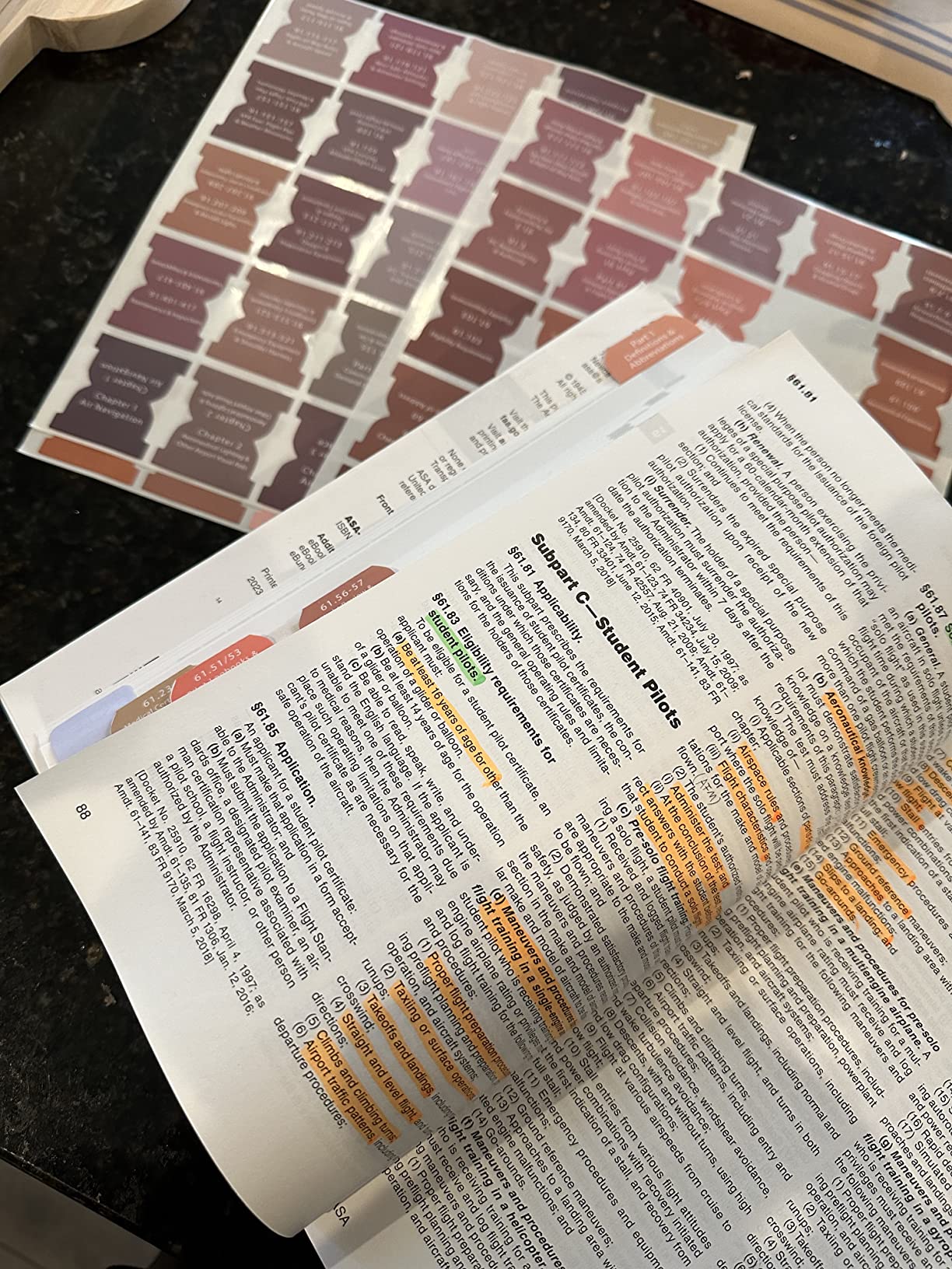 Amazon.com : FAR/AIM 2023/2022 Tabs for Private Pilot License, Tabs for ...