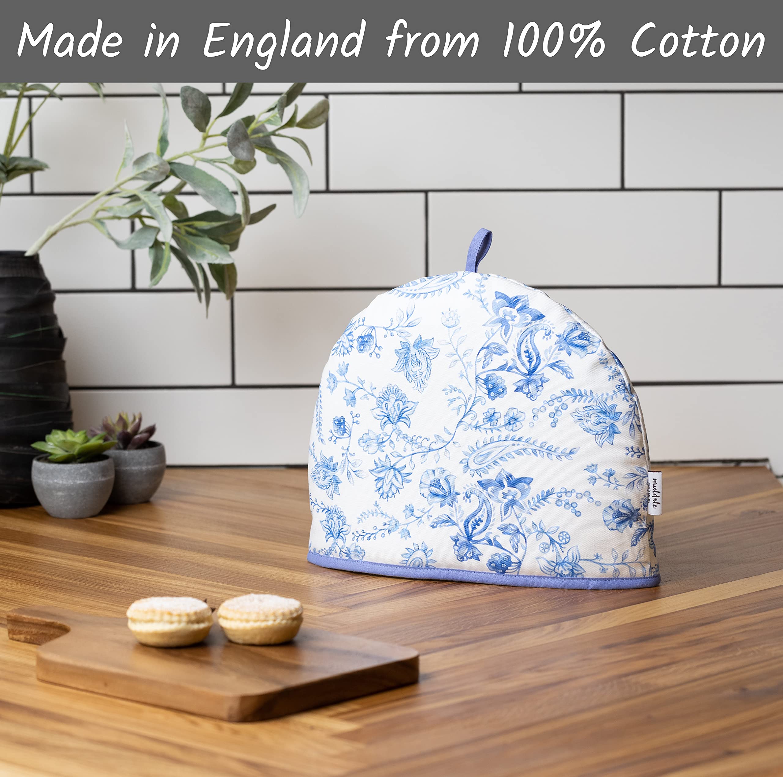 Muldale Tea Cosy for Teapot 100% Cotton Extra Thick Wadding, English ...