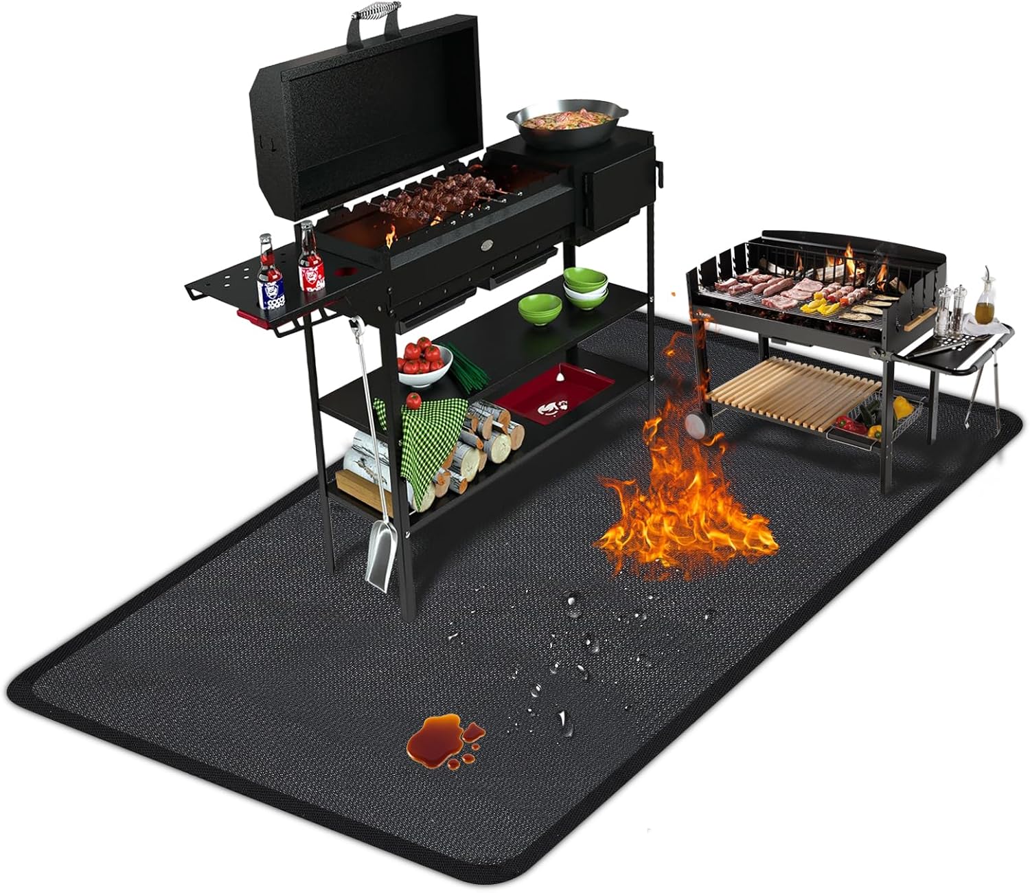 Amazon.com: 76 X 51 Inches Grill Mats for Outdoor Grill Extra Large BBQ ...