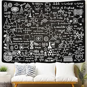 Educational Tapestry Science Formulas Tapestry Biology Math Schematic ...
