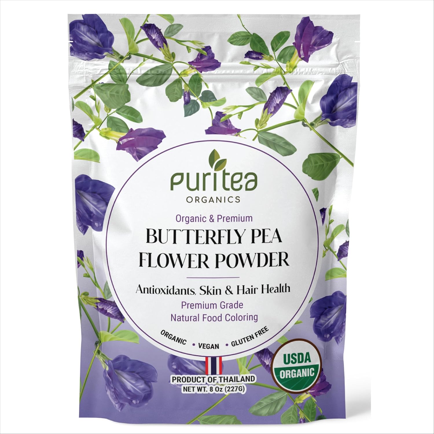 Amazon.com : Organic Butterfly Pea Flower Powder, 8oz | Great for Iced ...